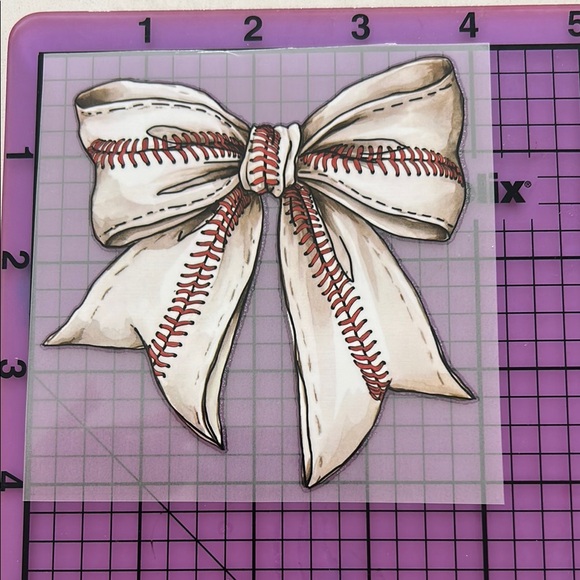 Other | 4x4 Baseball Bow Screen Print Transfer | Poshmark